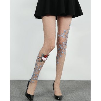 Emmiol Free shipping 2025 Large Grid Of Flowers Fishnet Legging As The ...