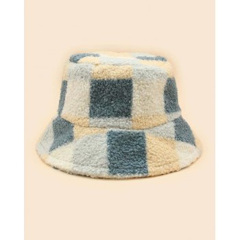 Emmiol Free shipping 2025 Colorblock Plush Bucket Hat ONE SIZE in Hat ...