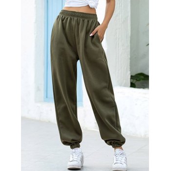 Emmiol Free shipping 2025 High Waist Casual Track Pants Chive S in ...