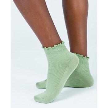 Emmiol Free shipping 2025 Ruffle Folds Socks Biscay Green ONE SIZE in ...