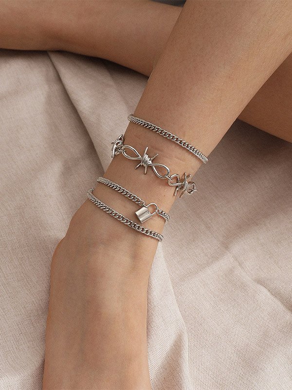 Emmiol Free shipping 2025 Lock-Shaped Decor Multi Layered Anklet ONE ...