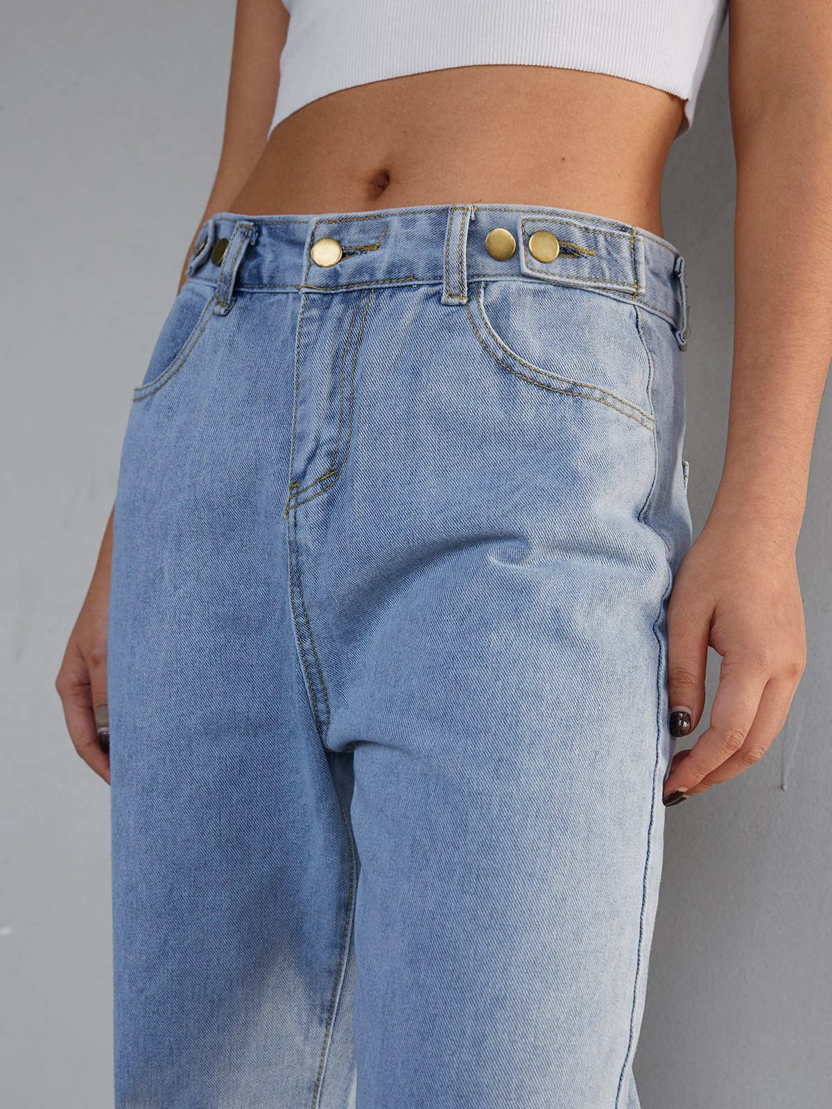 Emmiol Free Shipping 2023 High Waist Baggy Boyfriend Jeans Blue XL In Emmiol Free Shipping 2023 High Waist Baggy Boyfriend Jeans Blue XL In