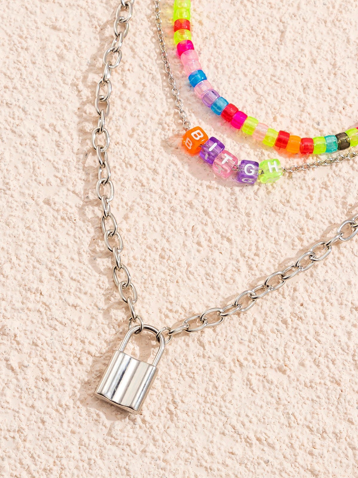 Emmiol Free shipping 2026 Color Bead Decor Multi-layer Necklace ...