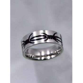 Emmiol Free shipping 2025 Y2k Thorns Pattern Ring Silver ONE SIZE in ...