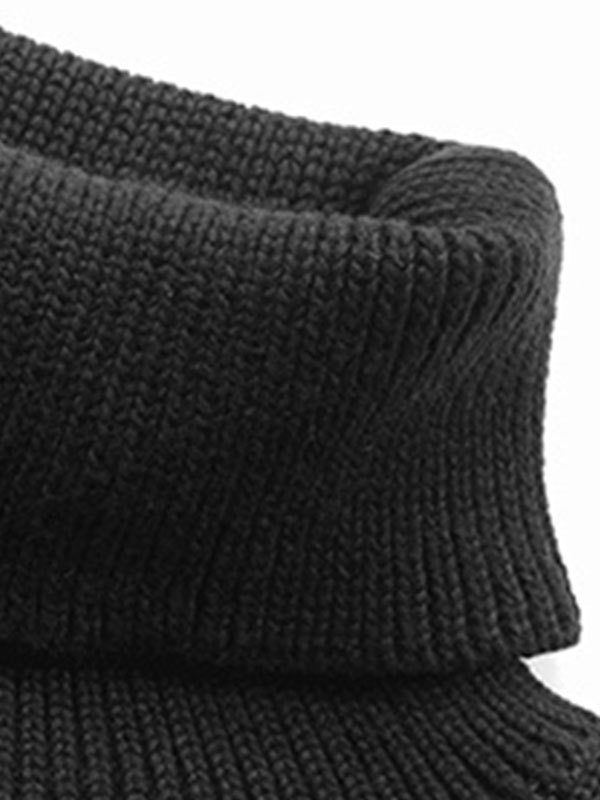 Emmiol Envío gratis 2024 Suéter de punto jacquard Drip Smile Negro XL ...