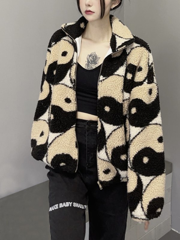 2022 Oversized Tai Chi Sherpa Coat As The Picture ONE SIZE In Jackets ...