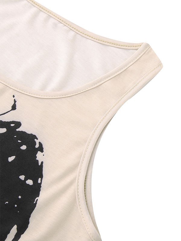 Emmiol Free shipping 2026 Splash Heart Print Tank Top Beige S in Tank ...