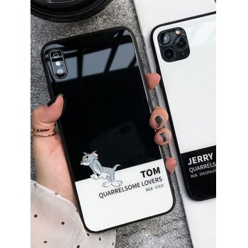Emmiol Free shipping 2026 Two Tone Cartoon Glass Phone Case Black ...