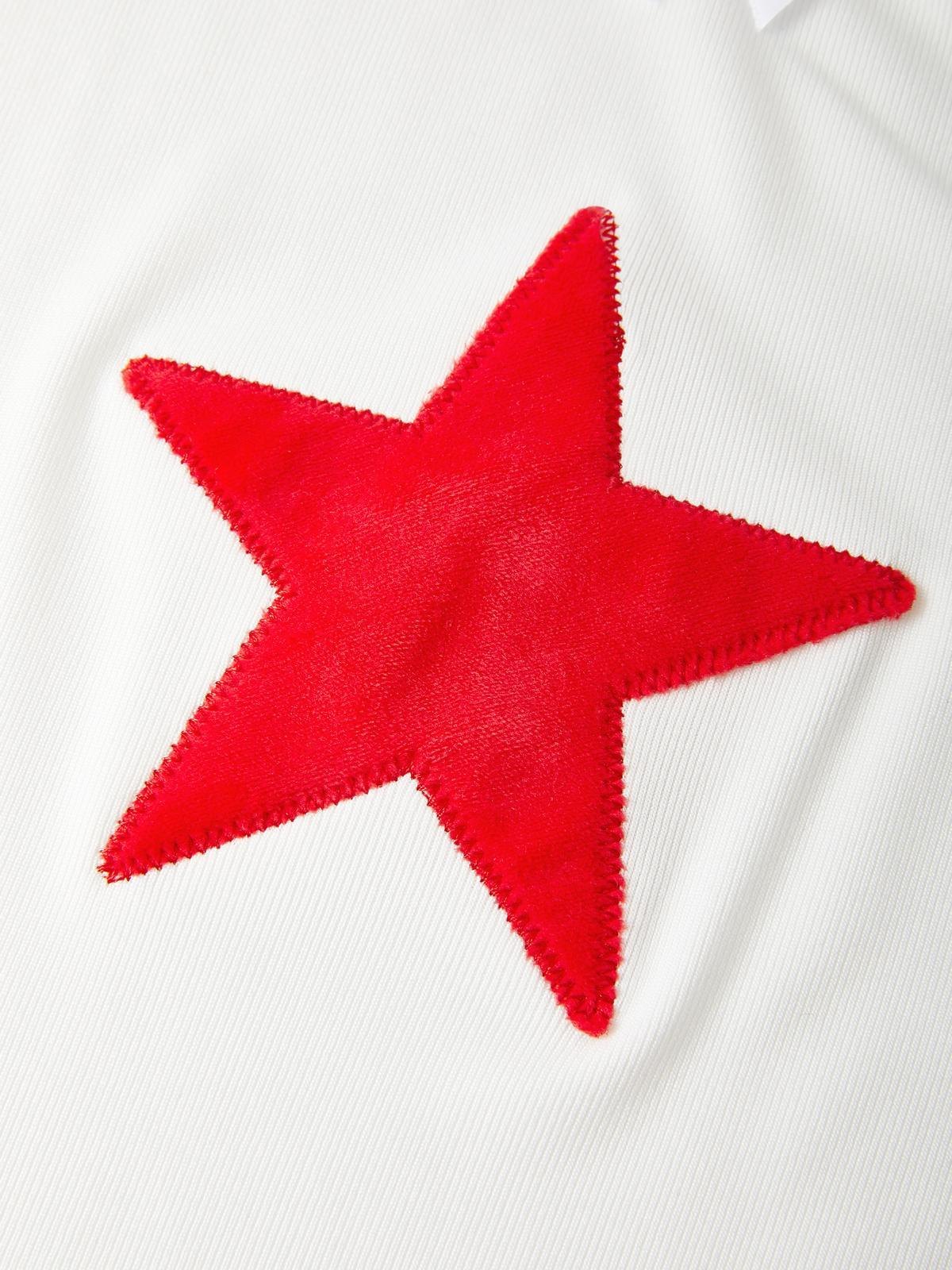 2022 Star Embroidered Rib Cropped Tank Top White S In Tank Tops And Camis