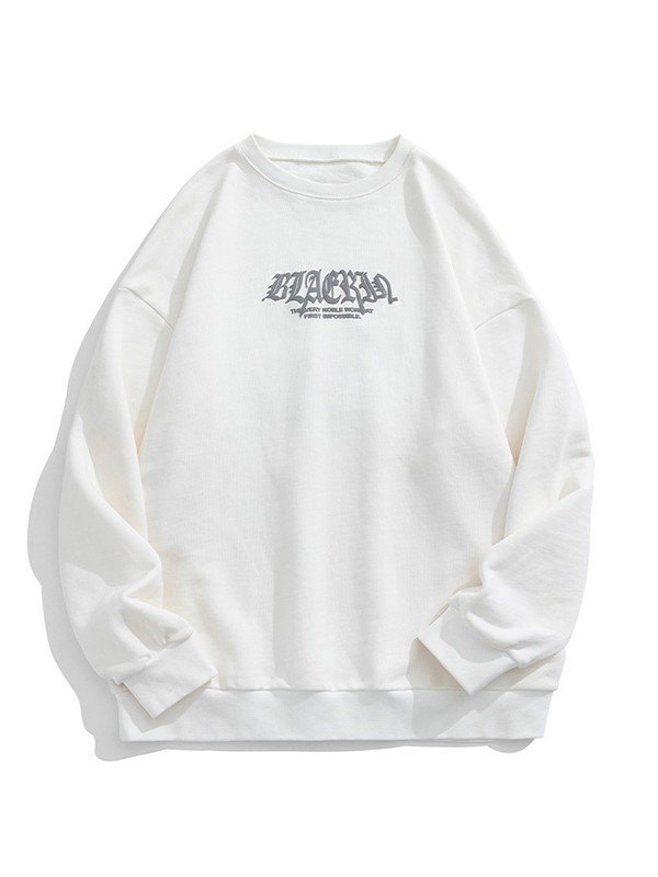 Emmiol Free shipping 2026 Men's Sun Moon Logo Graphic Sweatshirt White ...