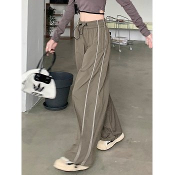 Emmiol Free shipping 2025 Piping Detail Baggy Parachute Cargo Pants ...