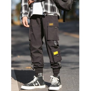Emmiol Free shipping 2026 Men's Patch Pocket Jogger Cargo Pants Black ...