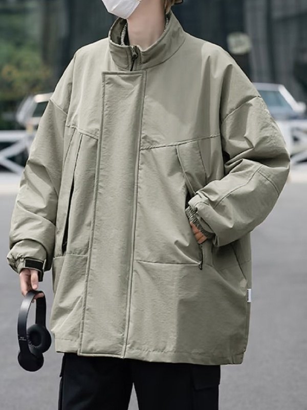 Emmiol Free shipping 2026 Men's Vintage Zip Up Cargo Jacket Camel L in ...