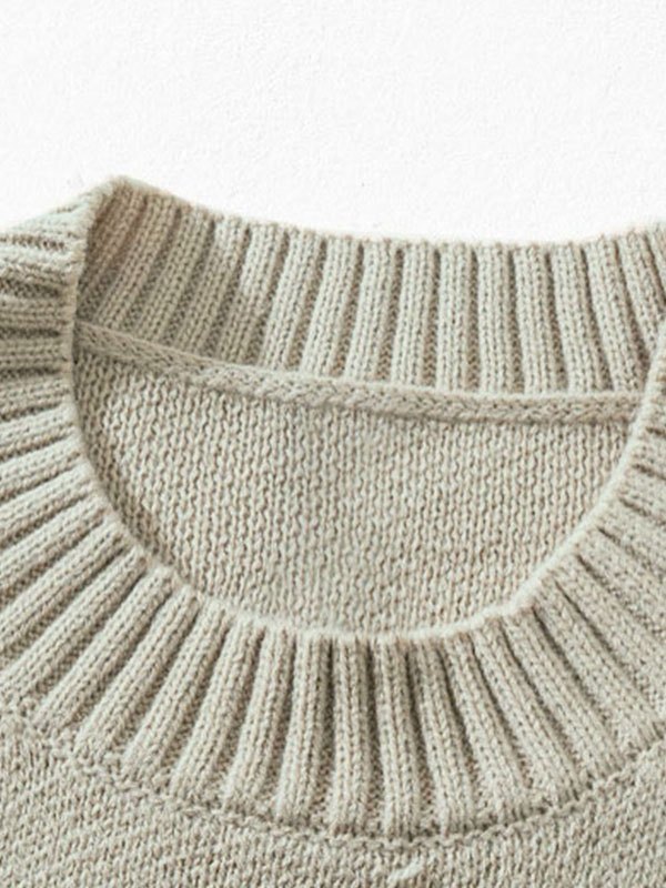 Emmiol Free shipping 2025 Men's Vintage Jacquard Distressed Pullover ...