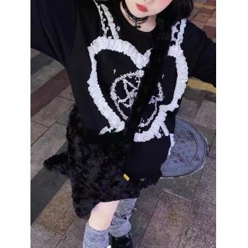 Emmiol Free shipping 2025 Fuzzy Star Shaped Crossbody Bag Black ONE ...