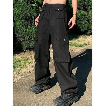 Emmiol Free shipping 2025 Men's Function Pockets Straight Cargo Pants ...