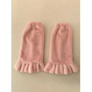 Emmiol Free shipping 2026 Ruffle Fuzzy Leg Warmer Pink ONE SIZE in ...