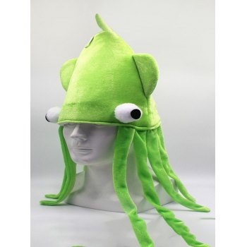 Emmiol Free shipping 2025 Cute Prom Party Velvet Octopus Hat Green ONE ...