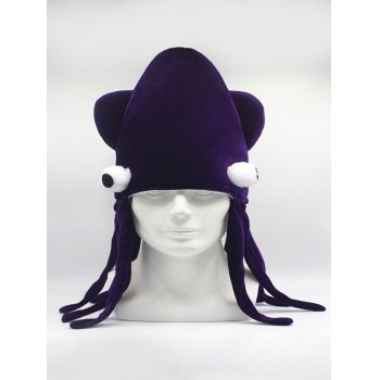 Emmiol Free shipping 2026 Cute Prom Party Velvet Octopus Hat Purple ONE ...