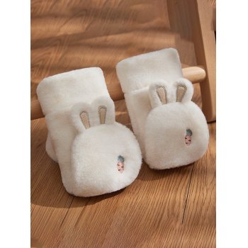 Emmiol Free shipping 2026 Cute Rabbit Fuzzy Mittens White ONE SIZE in ...