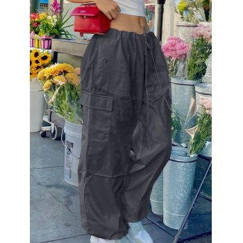 Emmiol Free shipping 2025 Drawstring Y2K Baggy Versatile Addition Cargo ...