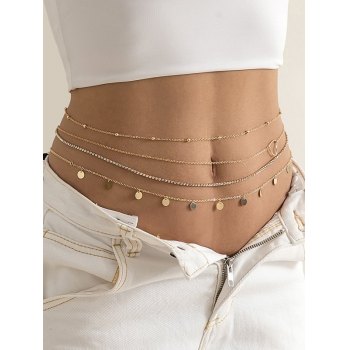 Emmiol Free shipping 2026 4pcs Simple Belly Chain Set Golden ONE SIZE ...