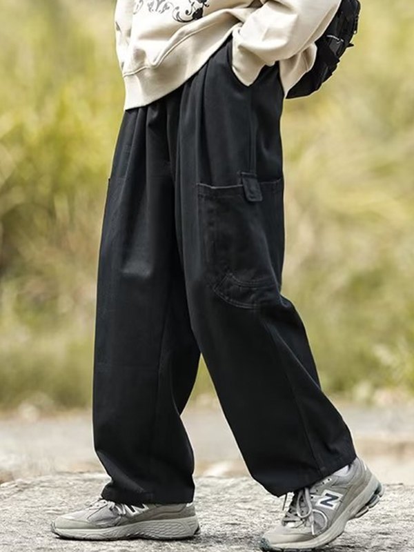 Emmiol Free shipping 2025 Men's Patch Pocket Track Pants Black XL in ...