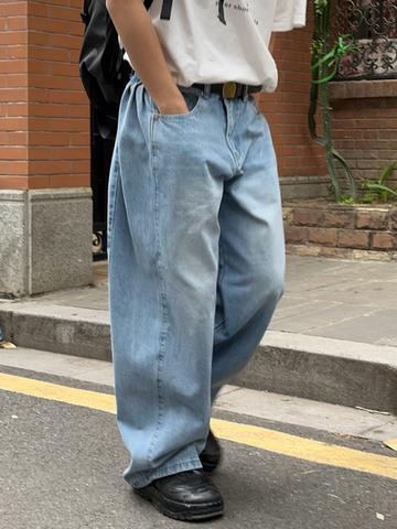 Emmiol Free shipping 2023 Men's Distressed Patch White Loose Jeans ...