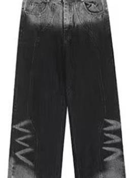 Emmiol Free shipping 2025 Men's Distressed Ombre Ripple Print Loose ...