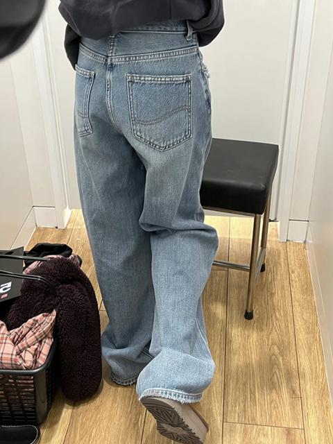 Emmiol Free shipping 2023 Washed Vintage Blue Versatile Boyfriend Jeans ...