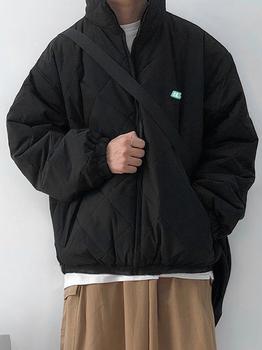 Emmiol Free shipping 2026 Men's Zip Up Quilt Padded Jacket Black XL in ...