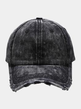 Emmiol Free shipping 2025 Wash Distressed Denim Ripped Baseball Cap ...
