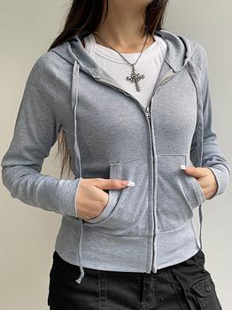 Emmiol Free shipping 2025 Zippered Pocket Patchwork Outer Wear Jacket ...