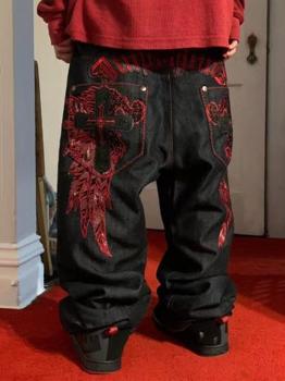 Emmiol Free shipping 2025 American Vintage Embroidery Boyfriend Jeans Black S in Boyfriend Jeans ...