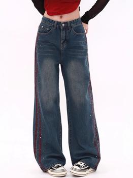 Emmiol Free shipping 2026 Heavy Industry Hot Drilling Boyfriend Jeans ...