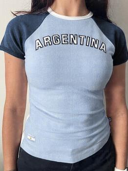 Emmiol Free shipping 2025 Vintage Raglan Short Sleeve Crop Top Pure ...