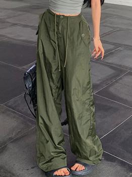 Emmiol Free shipping 2025 Street Strap Cargo Pants Chive M in Cargo ...