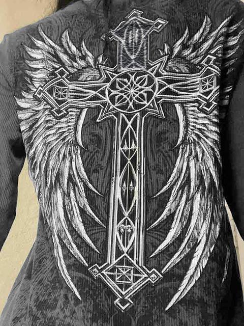 Emmiol Free shipping 2023 Y2K Long Sleeve Ribbed Knit Crop Top Black S ...