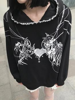 Emmiol Free shipping 2025 Anime Print Rabbit Ear Styling Oversized ...