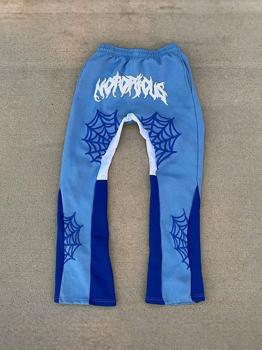 Emmiol Free shipping 2026 Spider Web Lettering Foam Print Sweatpants ...