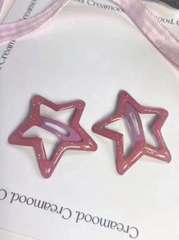 Emmiol Free shipping 2025 Glitter Star Shaped Hair Clip Purple ONE SIZE ...
