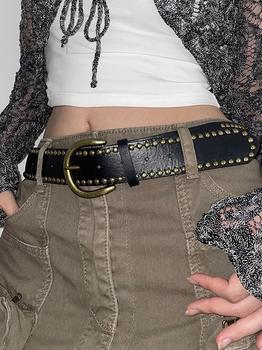 Emmiol Free shipping 2026 Vintage River Decor Buckle Belt Black ONE ...