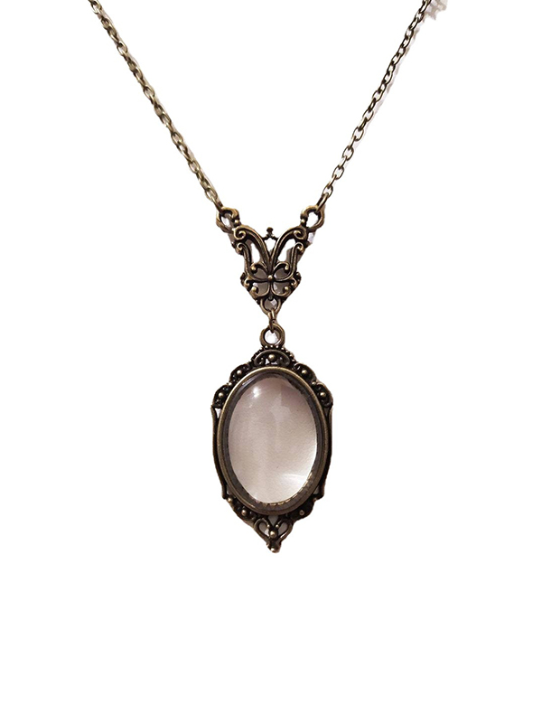 Emmiol Free shipping 2025 Gothic Magnifying Glass Necklace Golden ONE ...